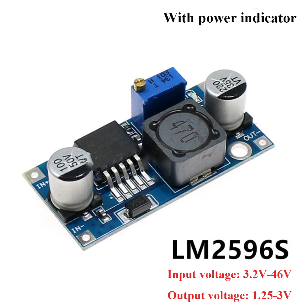 Wholesale LM2596S Adjustable DC-DC buck power module Stabilizer board 3A 12V/24V to 5V/3.3V ...